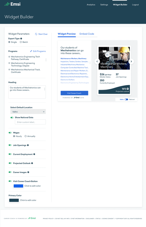 Display Career Information on Your Website with Widget Bu...