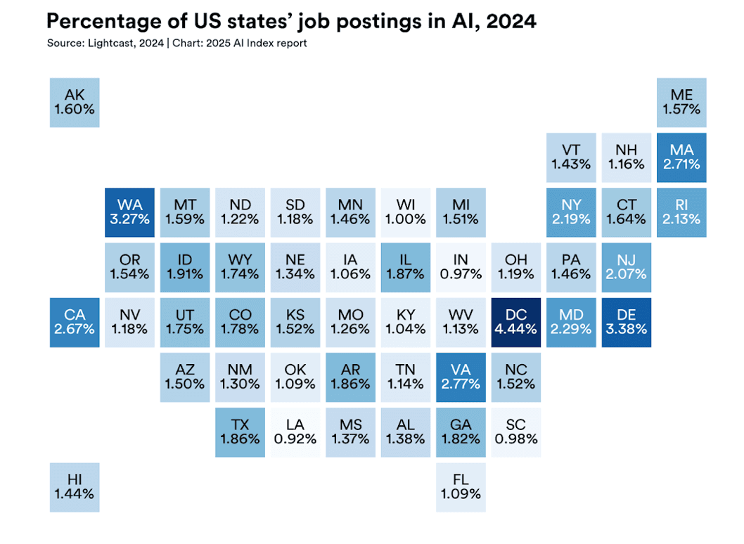 Lightcast and Stanford University: Annual AI Report 2025